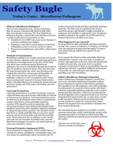 Bloodborne Pathogens - EHS Documents