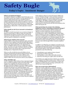 Imminent danger - EHS Documents